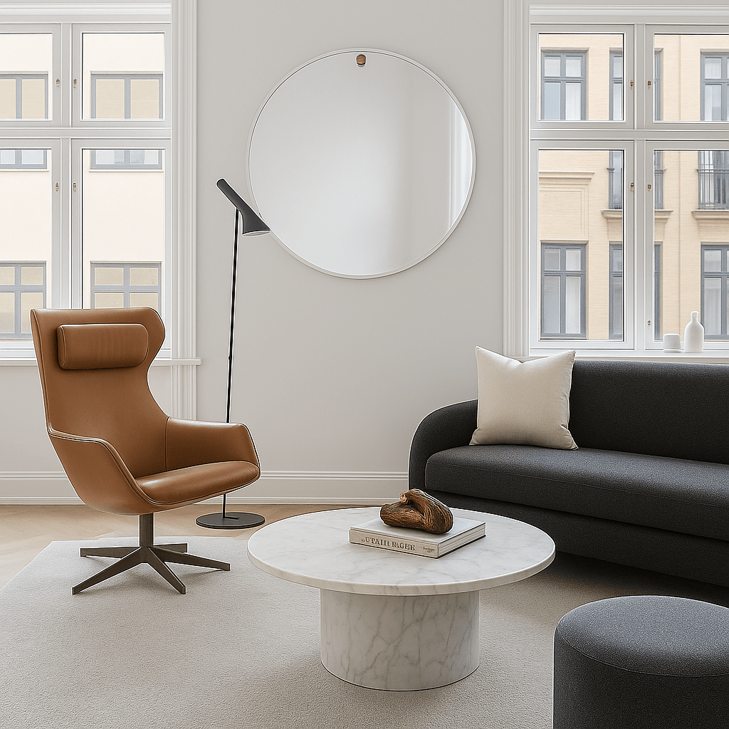 Globo Mirror | 123cm Bevelled Edge Designer Mirror– ELYSIUM HOME