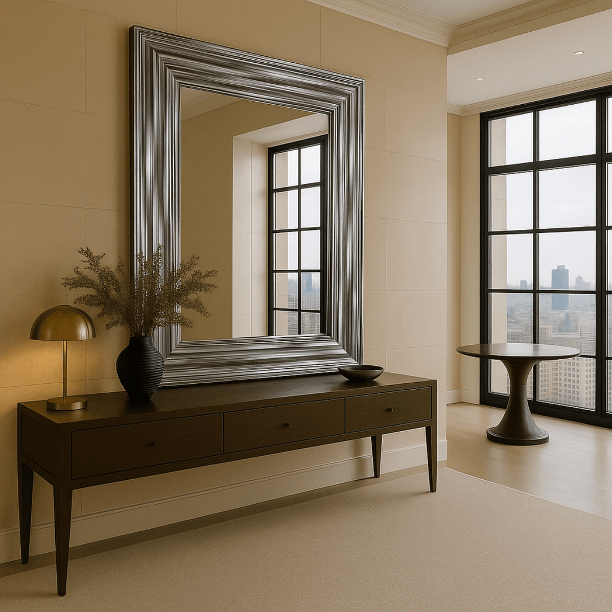 Topo Titan Mirror | 158cm Hand-Finished Titanium– ELYSIUM HOME
