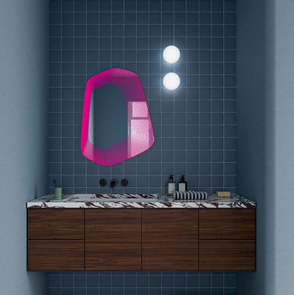 Vibe Pink Mirror | 80cm Retro Designer Mirror– ELYSIUM HOME
